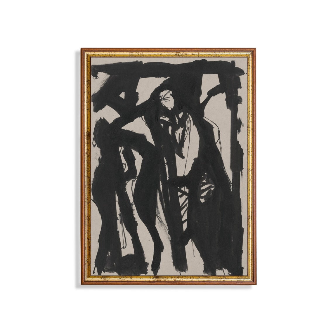 Abstract Figure Poster Vintage Sketch Drawing, Contemporary Line Art ...