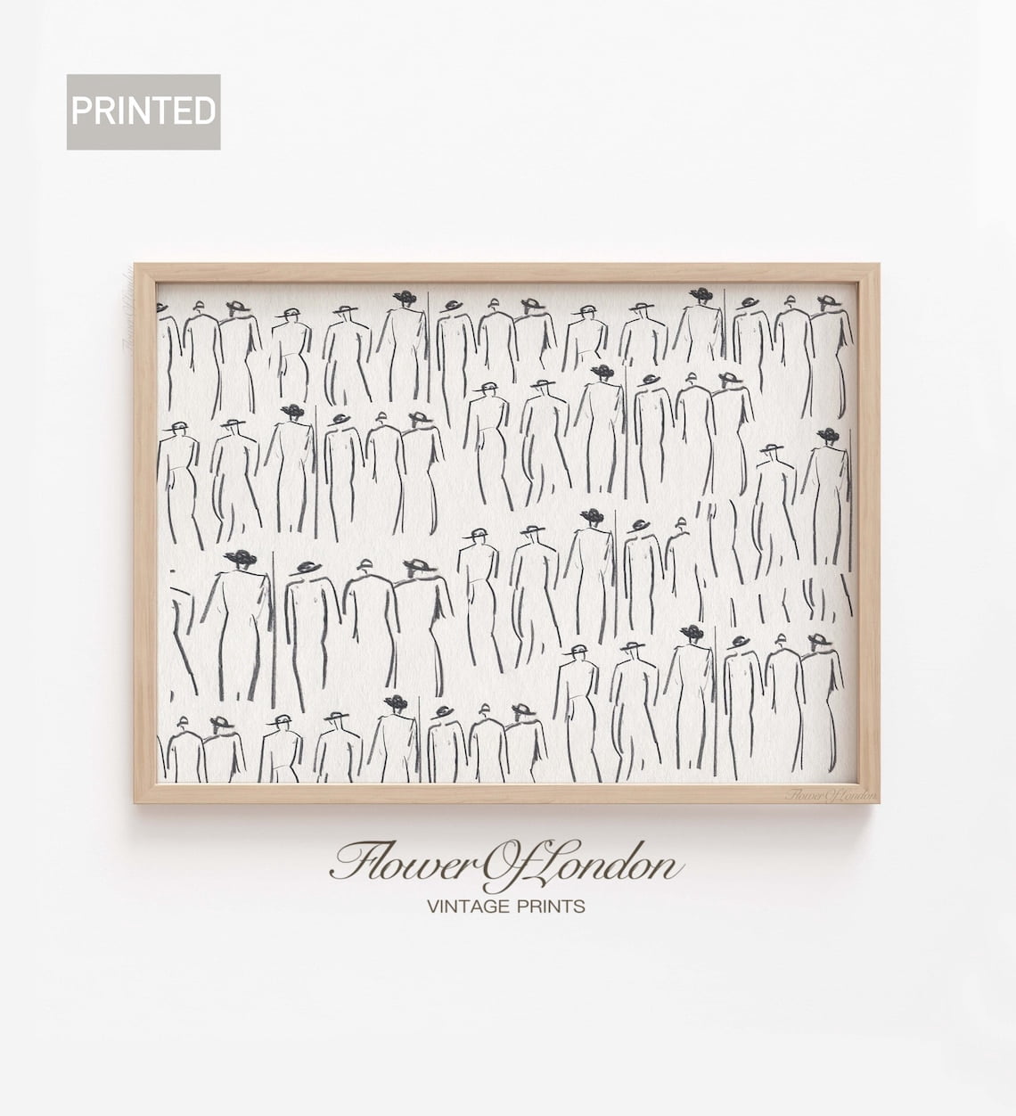 Abstract Figure Sketch Print Vintage Minimalist Simple Sketch Drawing ...