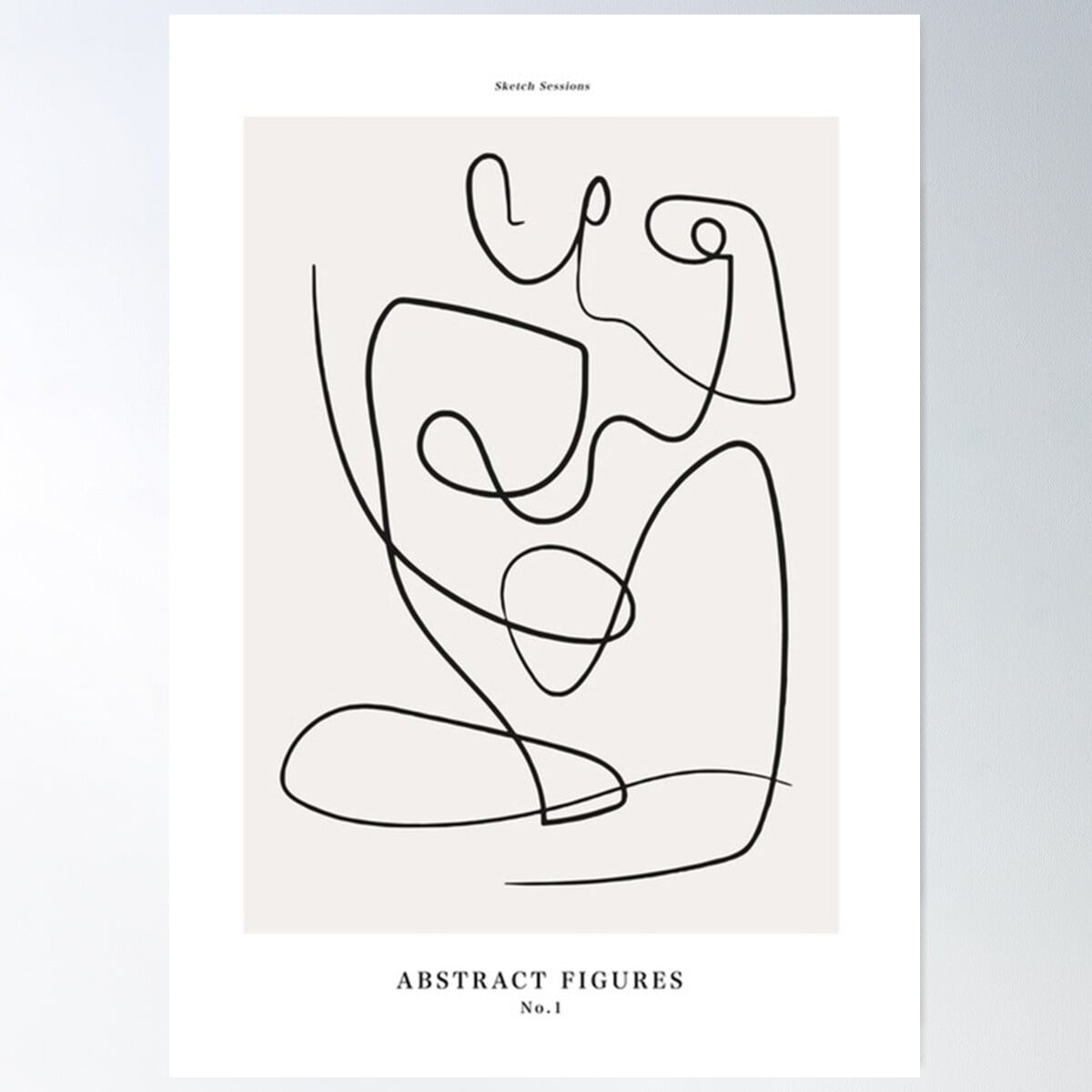 Abstract Figures Poster Wall Art, Modern Wall Decor For Living Room ...