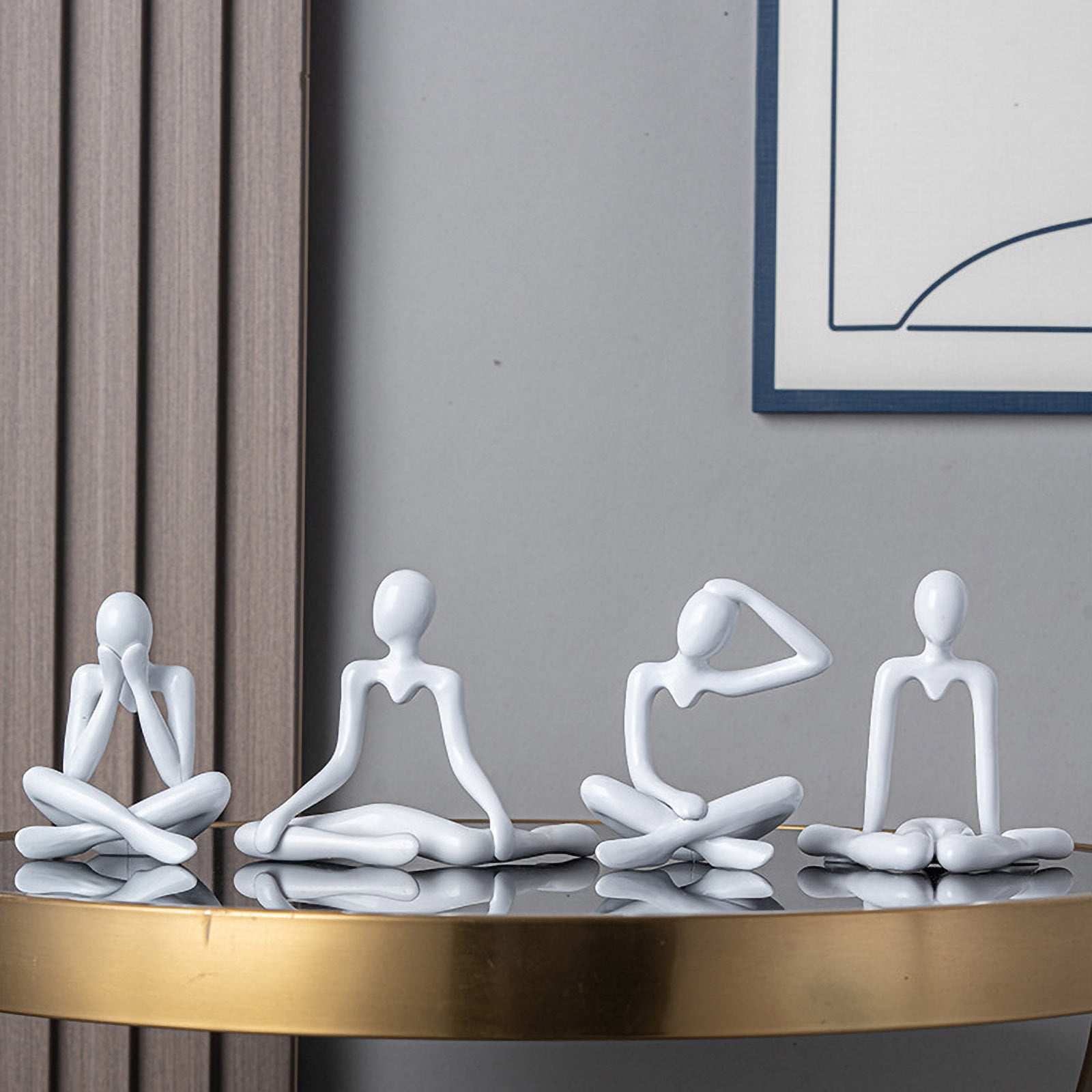 Abstract Figures Thinkers Plastic Crafts Cute Small Ornaments Room ...