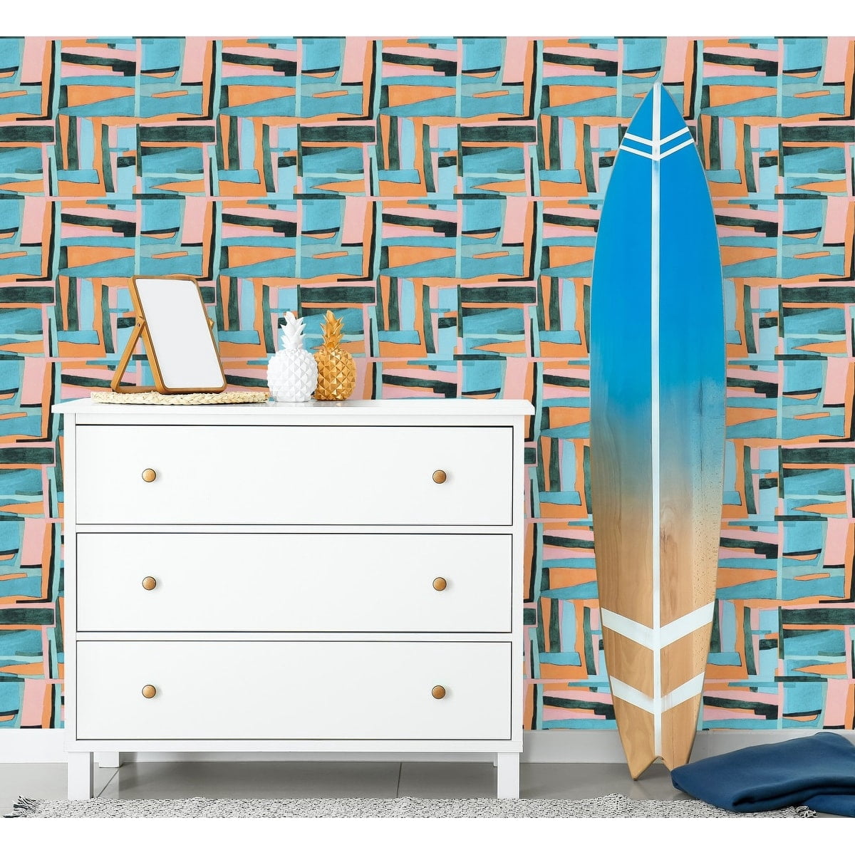 Abstract Figures Wallpaper Pre-Pasted - 25"W x 225"H - Walmart.com