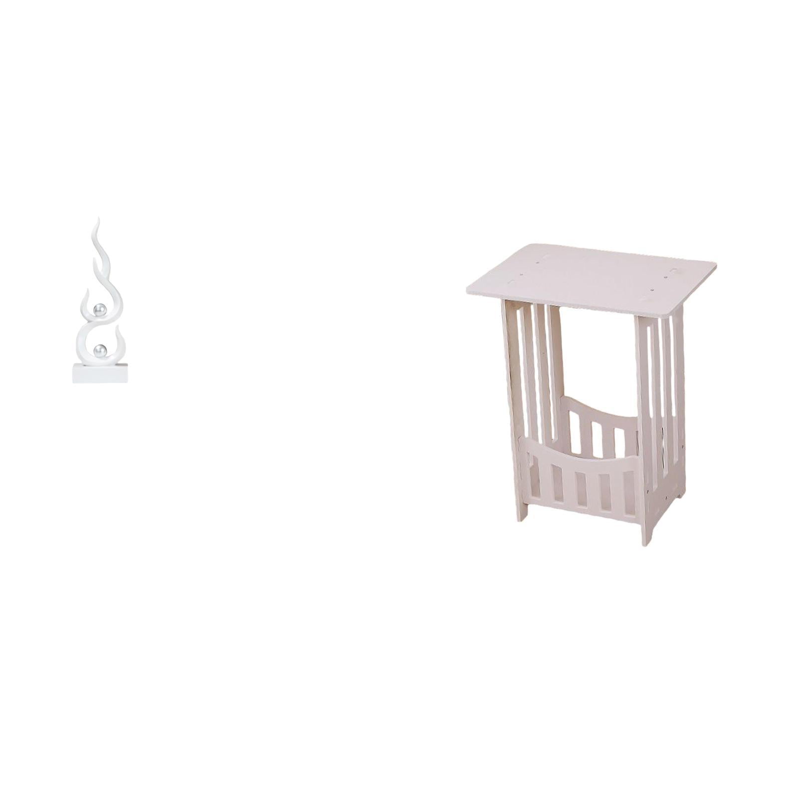 Abstract Fire Sculpture Art Statue End Table Sturdy Resin Wood PVC ...