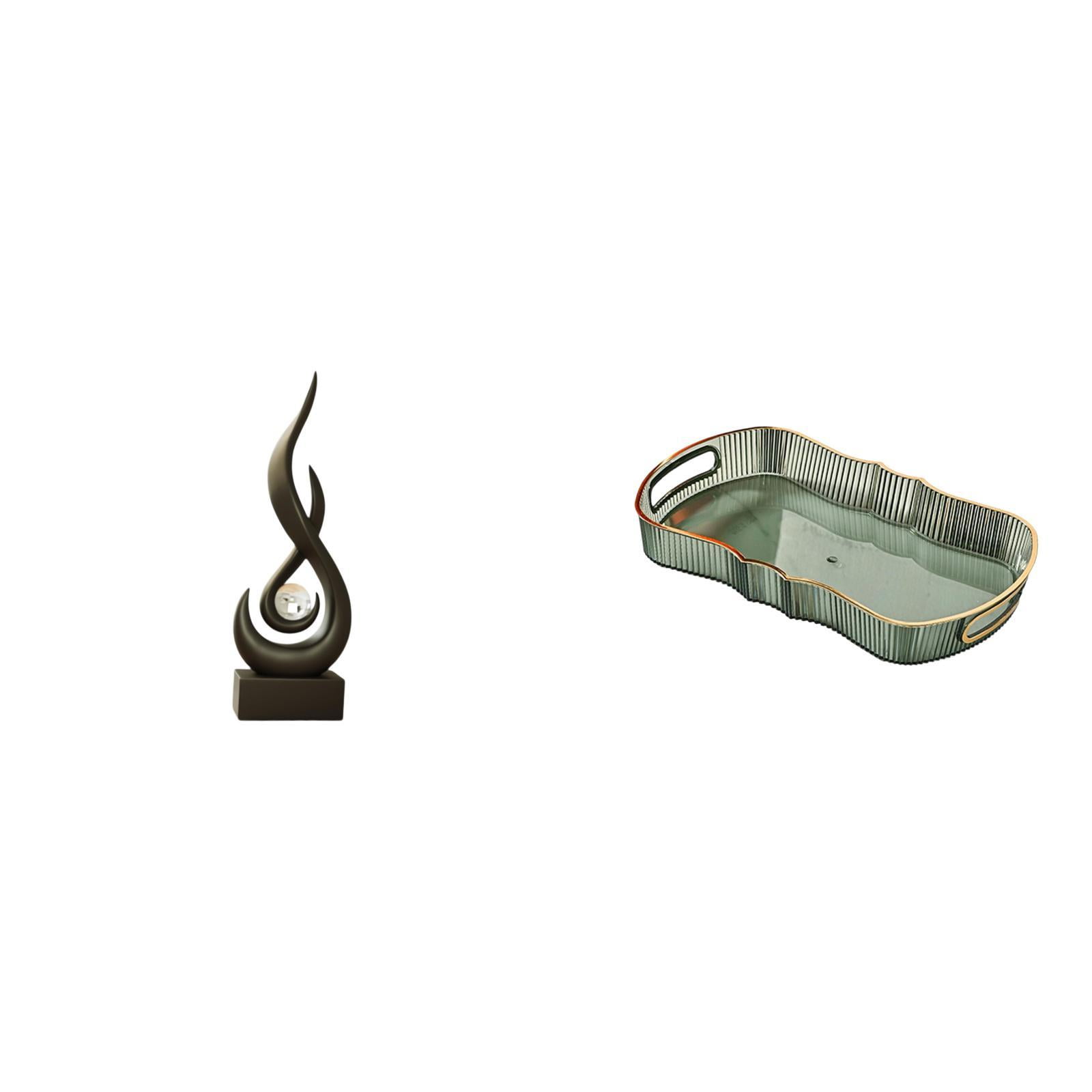 Abstract Fire Sculpture Storage Tray Modern Art Resin Design for Living ...