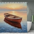 Abstract Fish Boats Reflection Print Shower Curtain,Modern Fabric ...