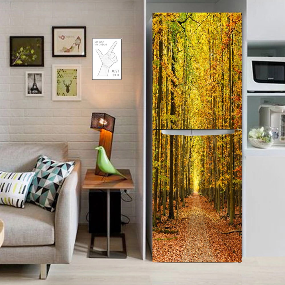 Abstract Fish Vinyl Self Adhesive Fridge Door Wrap Full Film Wallpaper ...