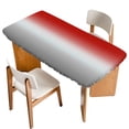Abstract Fitted Rectangle Tablecloth 30" x 60" Red Grey Gradient Modern ...