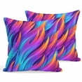 Abstract Flame Throw Pillow Covers 16 x 16 Inch Pillow Covers Set of 2 ...