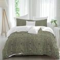 Abstract Floral 4 Piece Duvet Cover Set California King Size Vintage ...