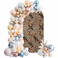 Abstract Floral Arch Backdrop Cover 7.2 FT Retro Art Brown Beige ...