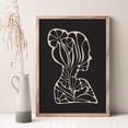 Abstract Floral Art Dark Wall Decor Female Figure Print Dark Boho Art ...