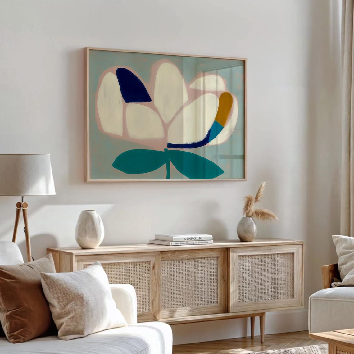 Abstract Floral Art Modern Botanical Decor, Unframed Poster - Walmart.com
