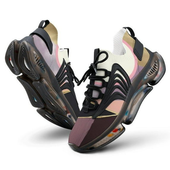 Abstract Floral Art Print Walking Shoes for Men Woman Lightweight ...