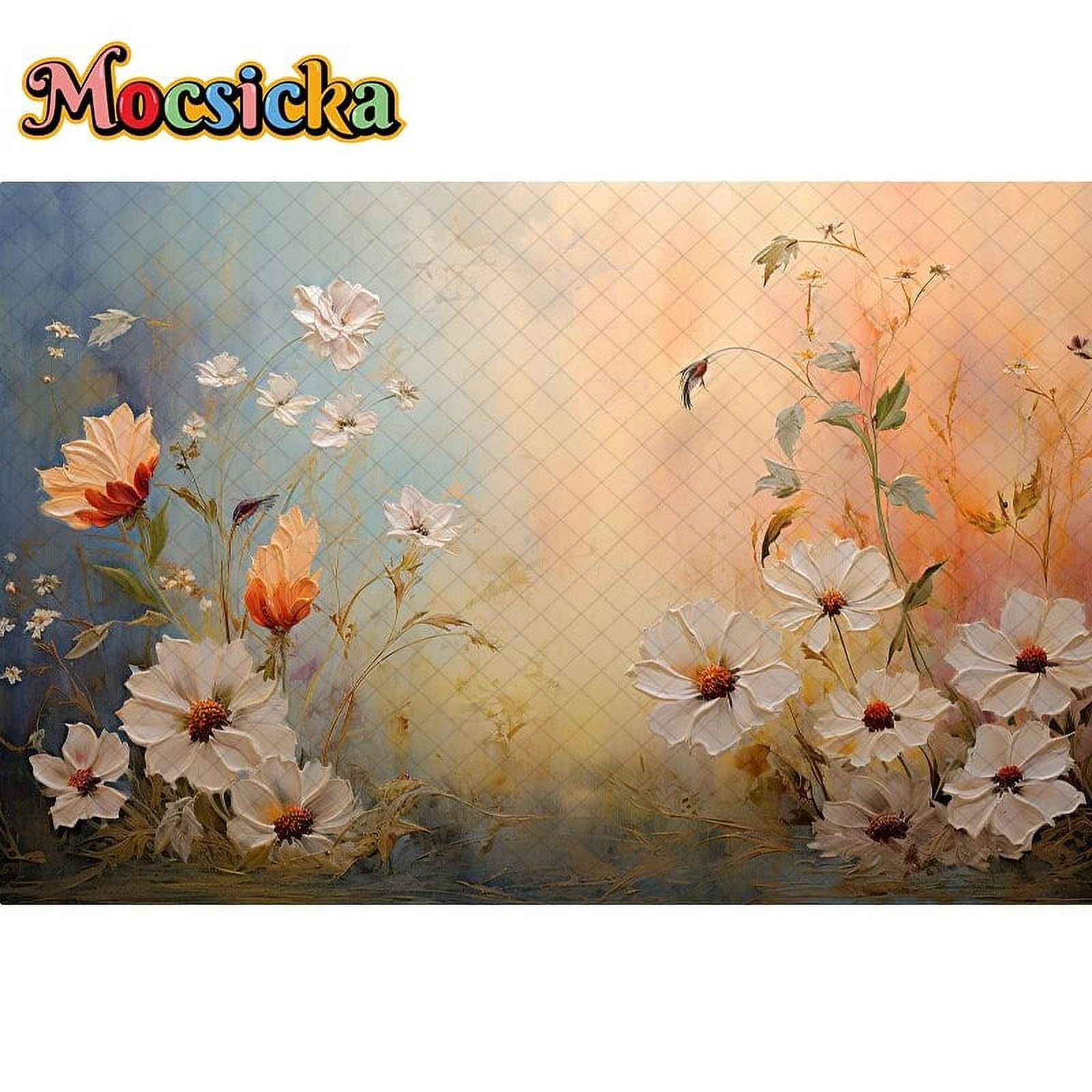 Abstract Floral Backdrop For Kids Adult Art Portrait Photography Hand ...