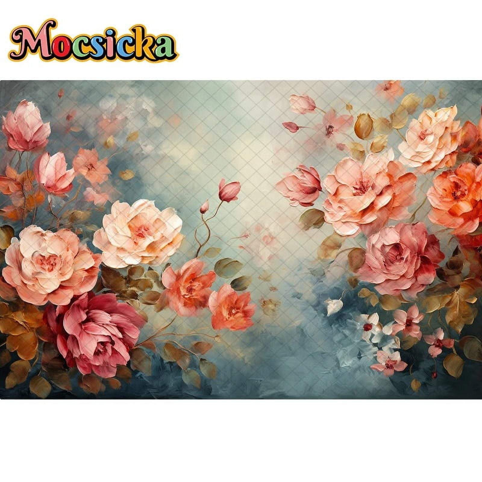 Abstract Floral Backdrop For Kids Adult Art Portrait Photography Hand ...