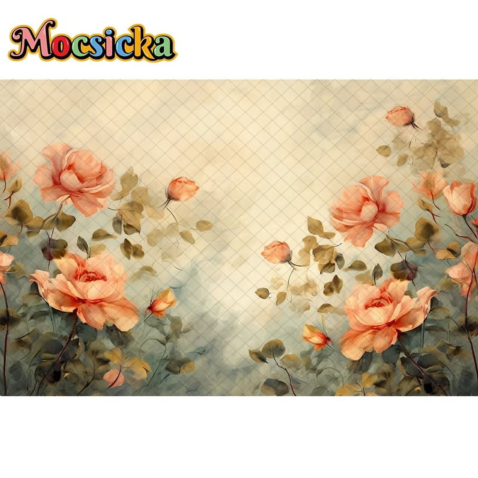 Abstract Floral Backdrop For Kids Adult Art Portrait Photography Hand ...