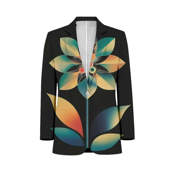 Abstract Floral Bloom Mens Suits Shawl Collar Slim Fit Suit Mens Groom ...