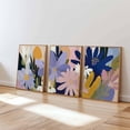 Abstract Floral Botanical Home Decor Art Set 3 Stretched Canvas 12x18 ...
