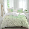 Abstract Floral Geometric Lines Flower King Size Bed Set,Sketch ...