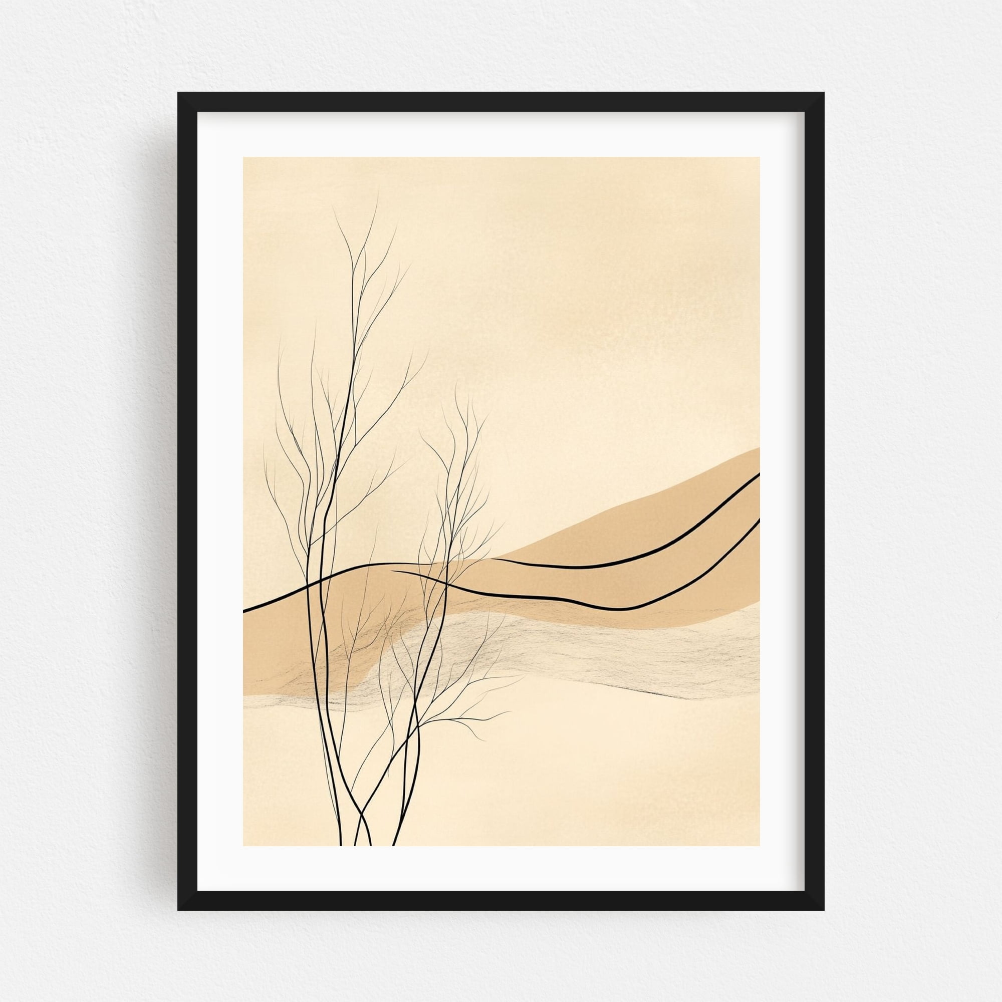 Abstract Floral Line Art - Line Drawing Minimalist Abstract Line Art ...