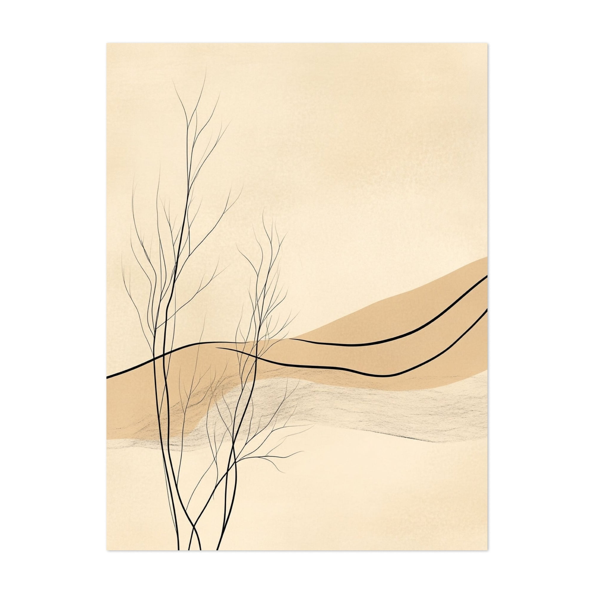 Abstract Floral Line Art - Line Drawing Minimalist Abstract Line Art ...