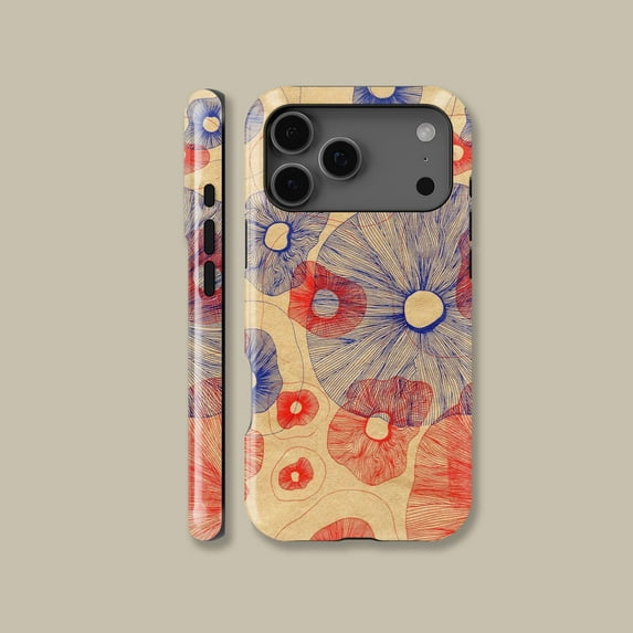 Abstract Floral Line Art MagSafe Case for iPhone Samsung Minimalist ...
