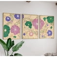 Abstract Floral Line Art Pink Green Blue Botanical Wall Art Version Two ...