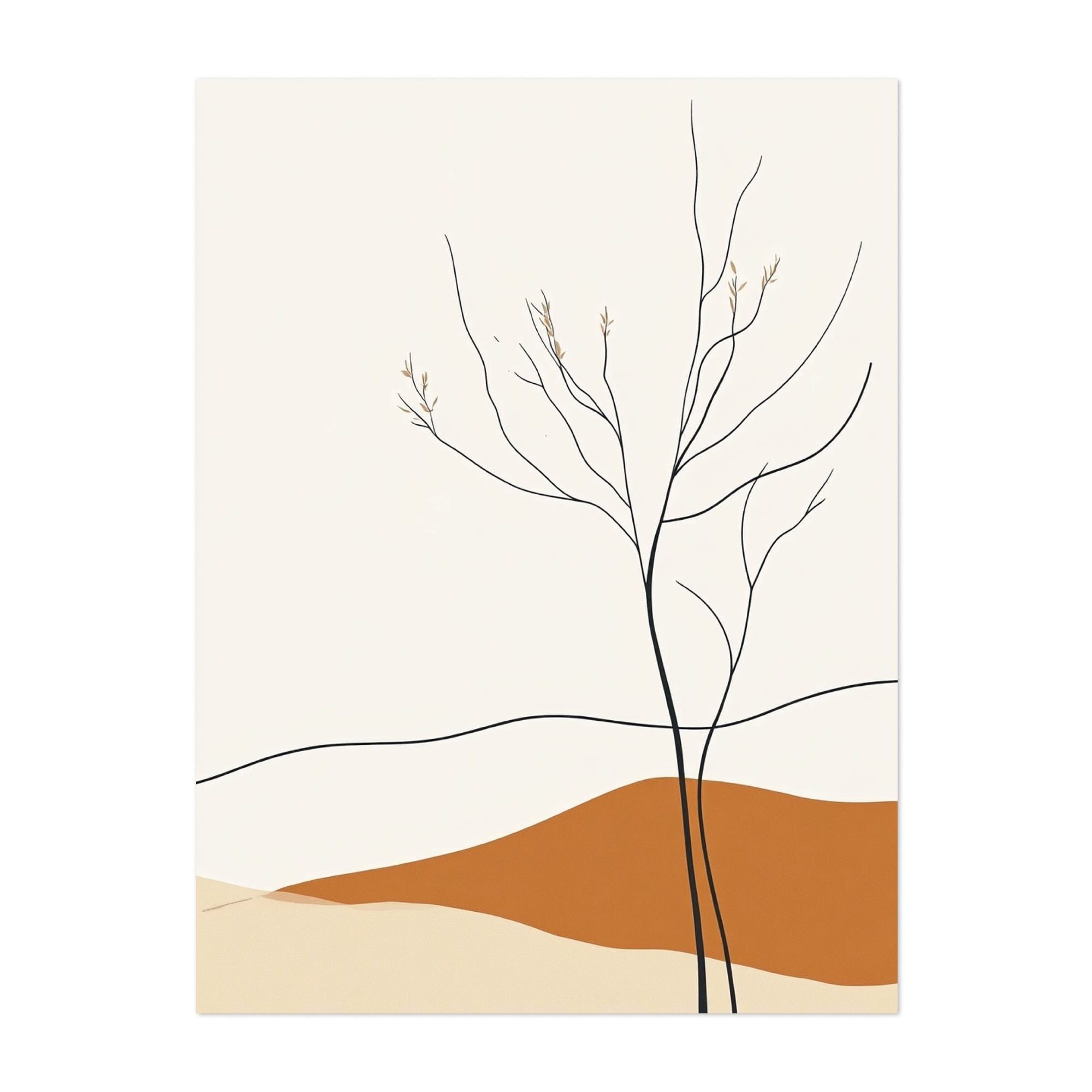 Abstract Floral Line Drawing - Line Drawing Minimalist Line Art ...