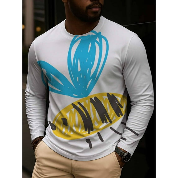 Abstract Floral Long Sleeve Tee Long-sleeved camouflage figure digital ...