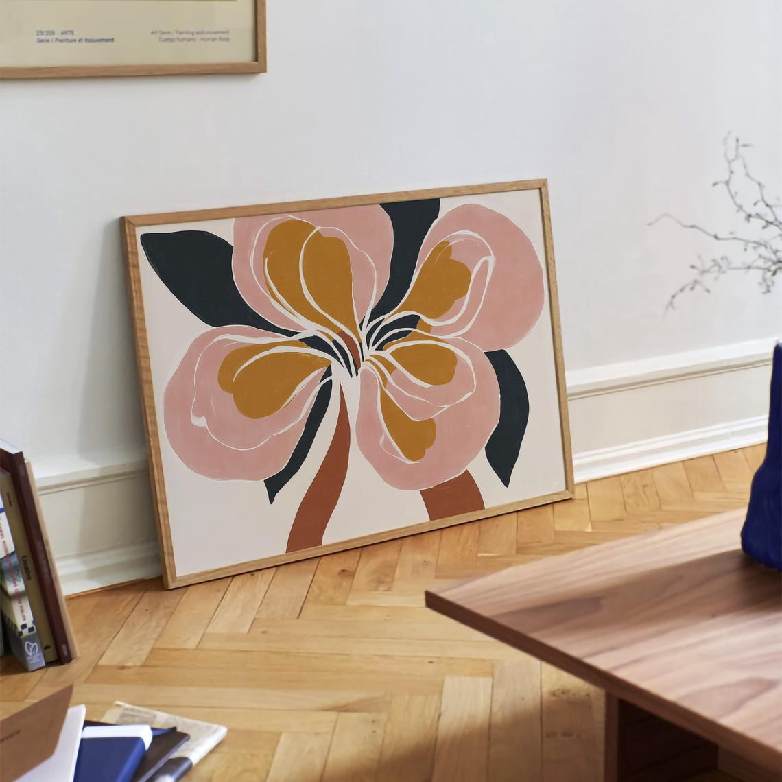 Abstract Floral Modern Botanical Wall Decor Contemporary Flower Artwork ...