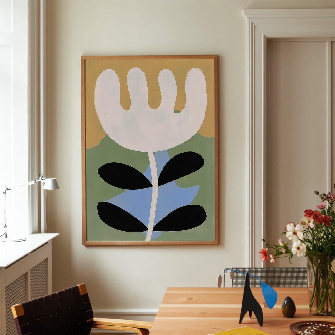 Abstract Floral Modern Botanical Wall Decor, Unframed Canvas - Walmart.com