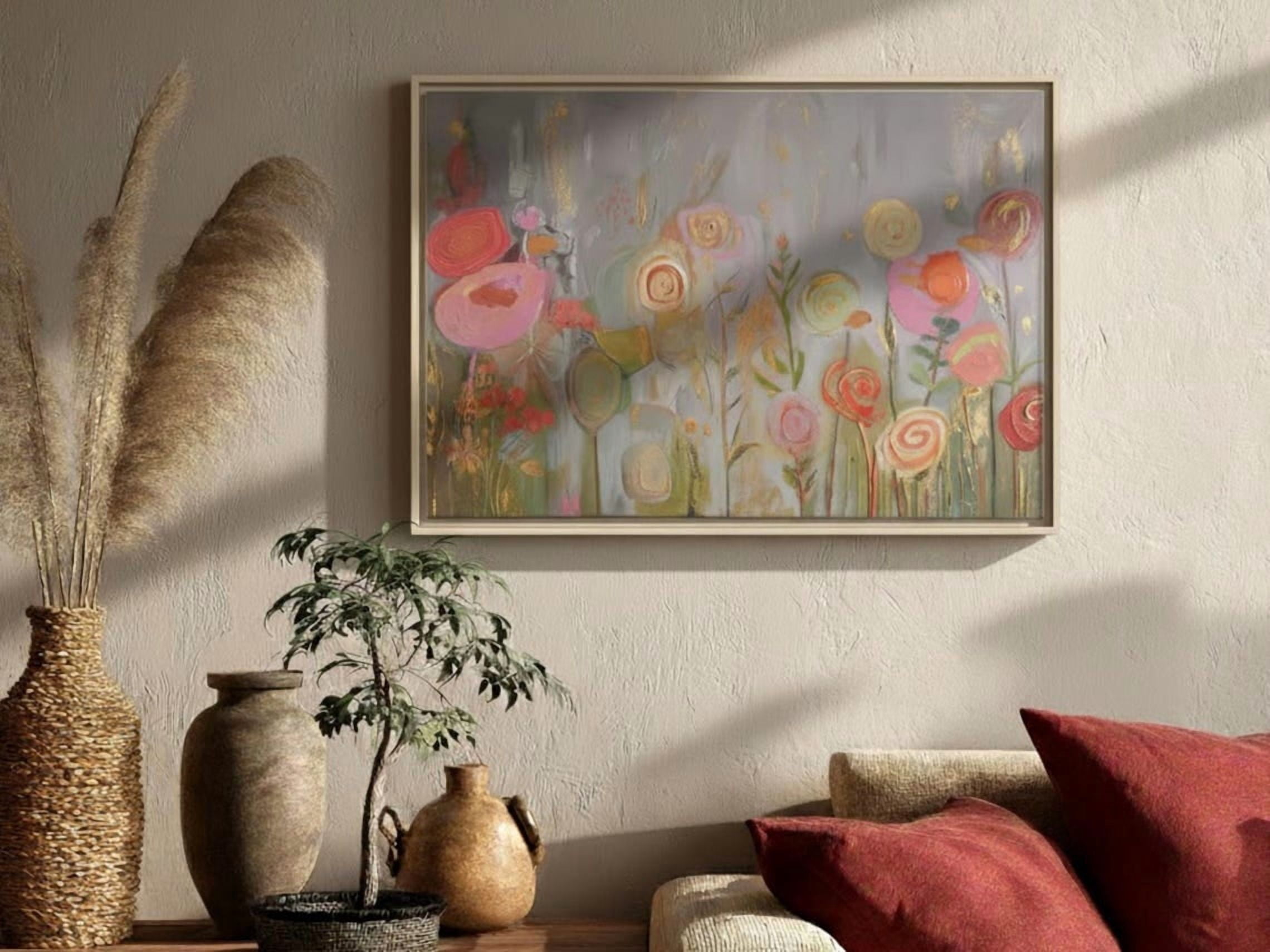 Abstract Floral Multi-Color Wall Decor Art, Unframed Poster - Walmart.com