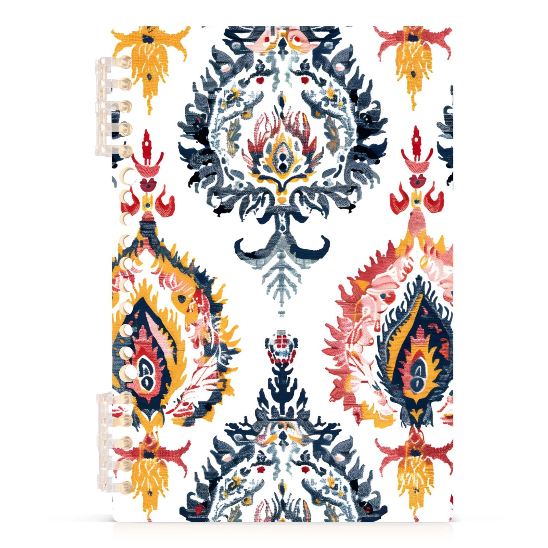 Abstract Floral Paisley Spiral Journal Notebook College Ruled Notebook ...