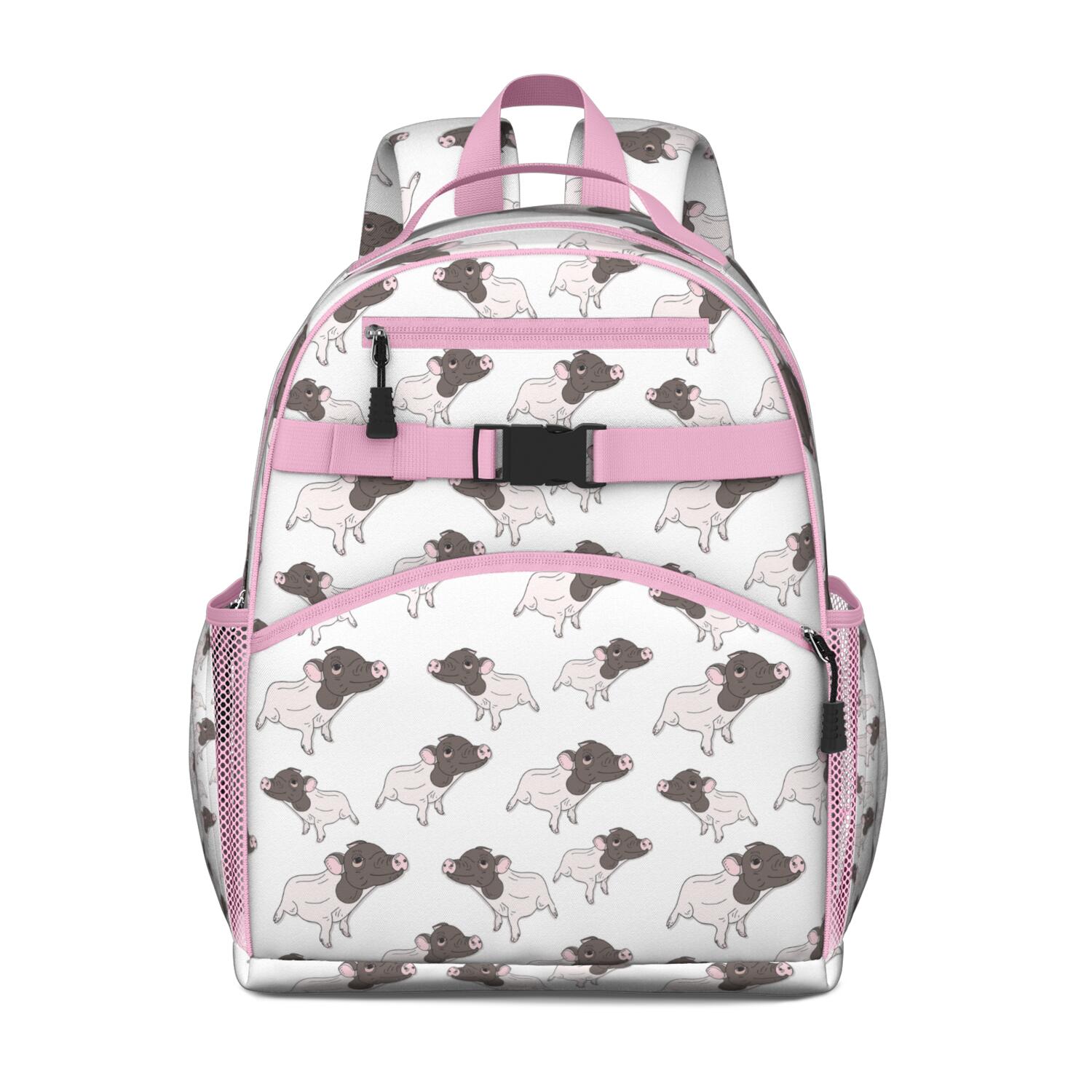 Abstract Floral Print Waterproof School Backpack - Ergonomic Laptop ...