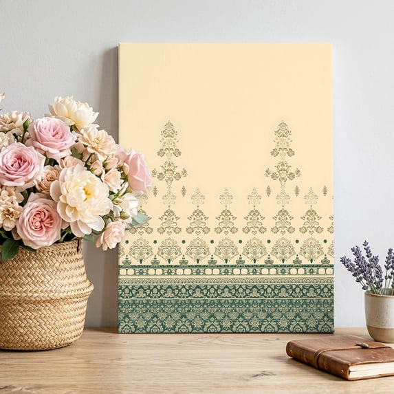 Abstract Floral Stem Canvas Wall Art for Living Room, Vintage ...