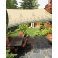 Abstract Floral Stem Sun Shade Sail 8'X10' Vintage Traditional Beige ...