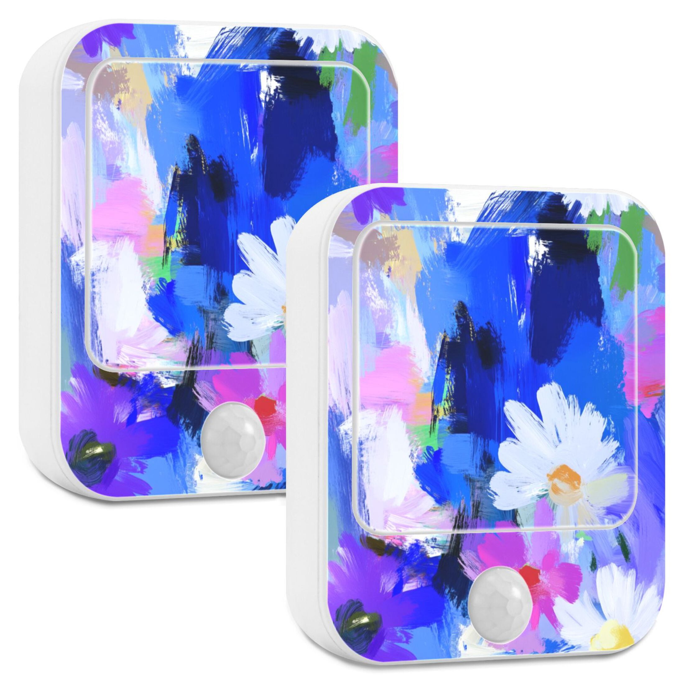 Abstract Floral Strokes 3-Mode Night Light with Adjustable Brightness ...
