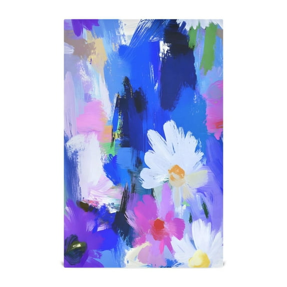Abstract Floral Strokes Kitchen Towels Dishcloth Decorative Waffle ...