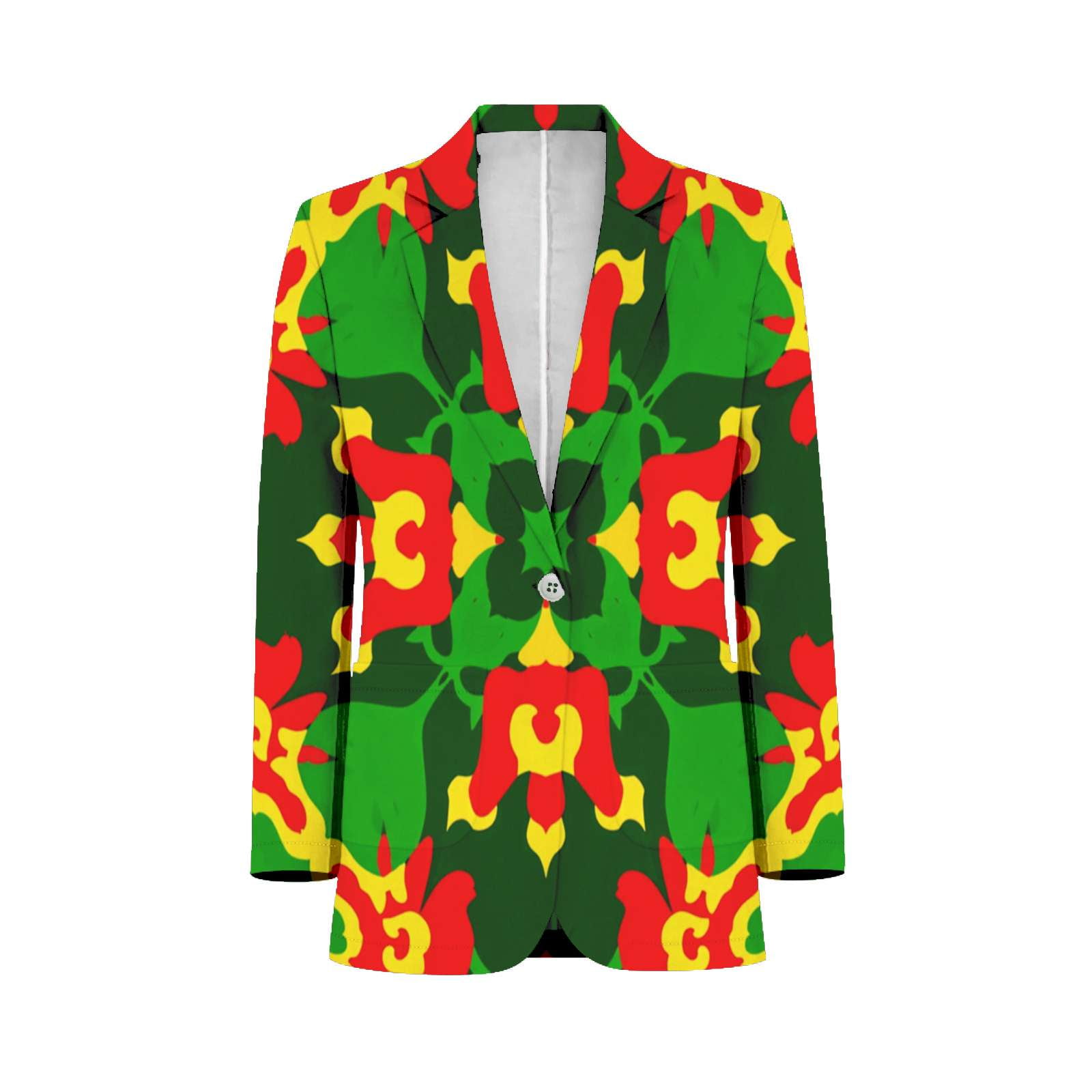Abstract Floral Symmetrical Pattern Design Customized Men's Suits full ...
