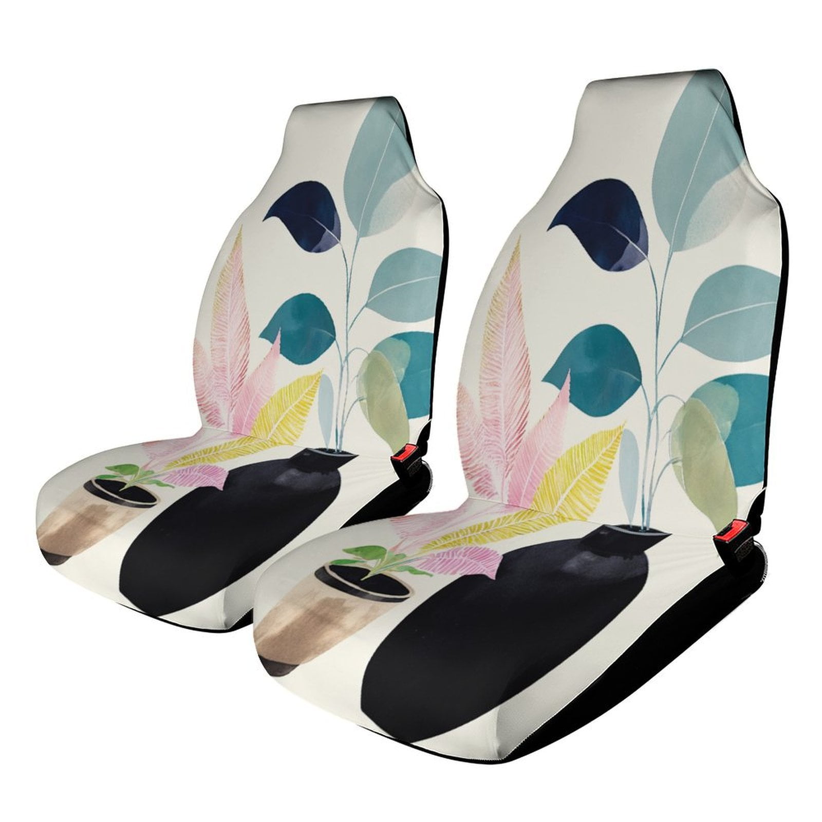 Abstract Floral Vase Art Car Seat Covers Front Seats Universal Fit for Cars SUV Truck Auto ...