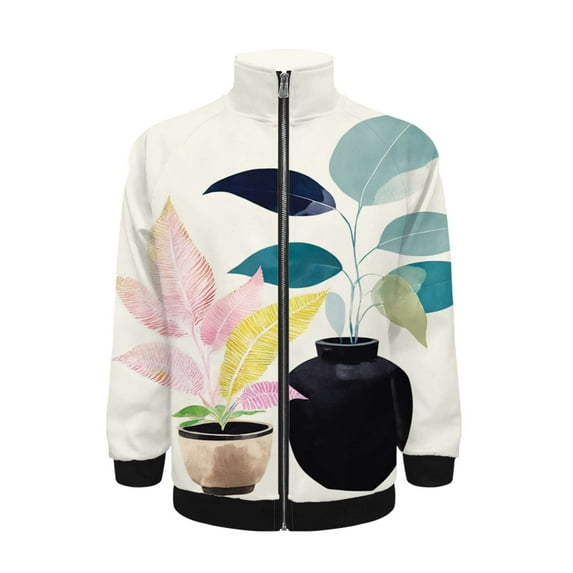 Abstract Floral Vase Art Jacket Men's Street Cool Long Sleeves Coat ...