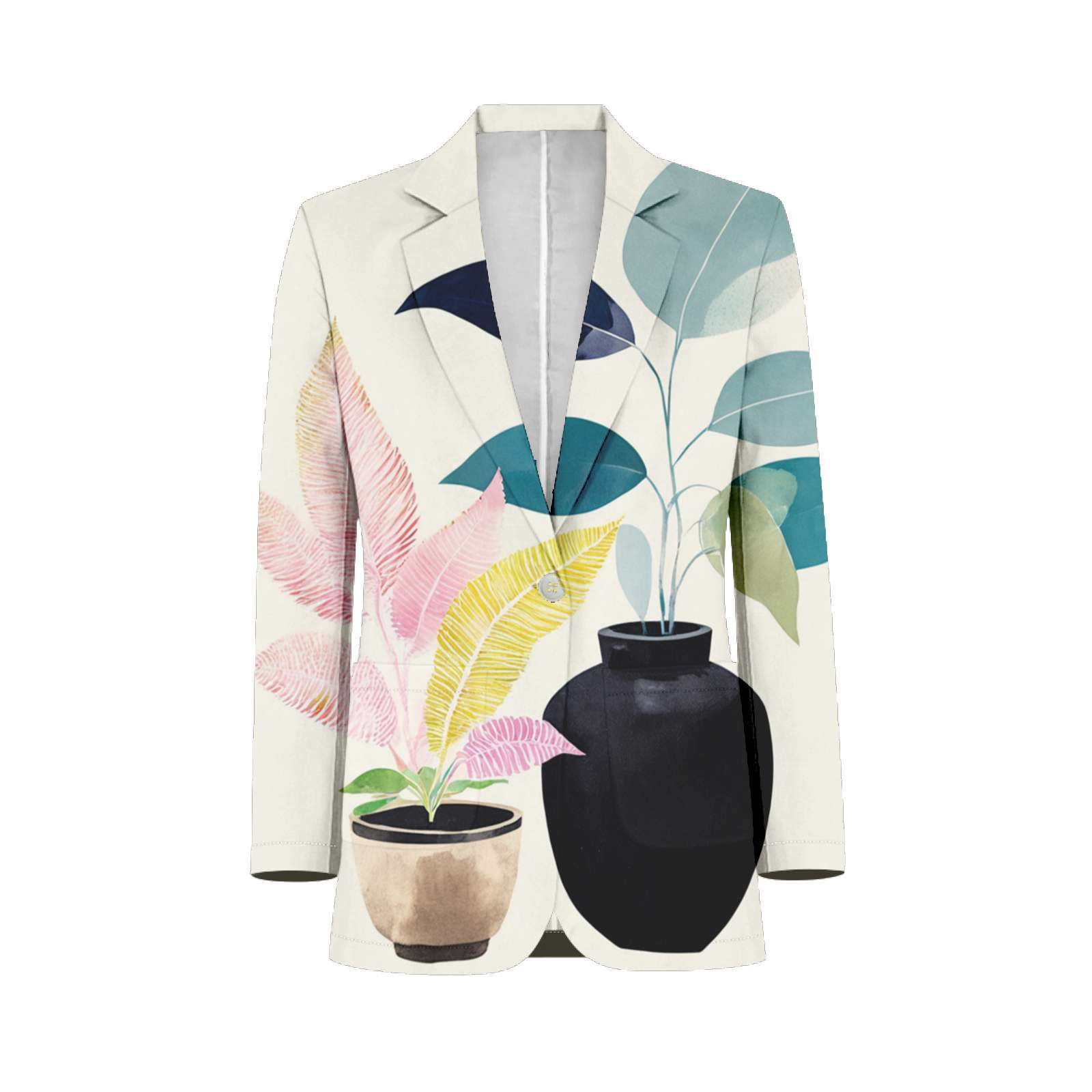 Abstract Floral Vase Art Mens Suits Shawl Collar Slim Fit Suit Mens ...