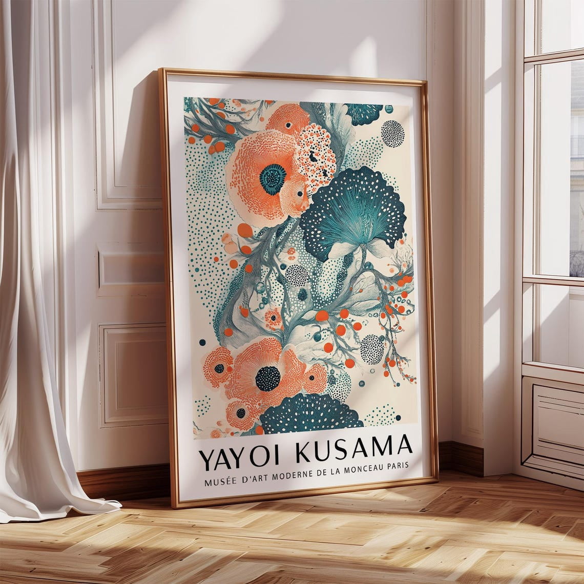Abstract Floral Wall Art – Kusama Museum Inspired Botanical Poster ...