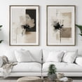 Abstract Floral Wall Art, Minimal Flower Print Set Set 2 Stretched ...