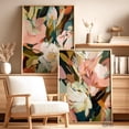 Abstract Floral Wall Art Modern Earth Tone Botanical Prints Set 2 ...