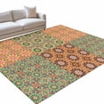Abstract Floral Washable Rug 2.7x5 Area Rug for Living Room Bedroom Non ...