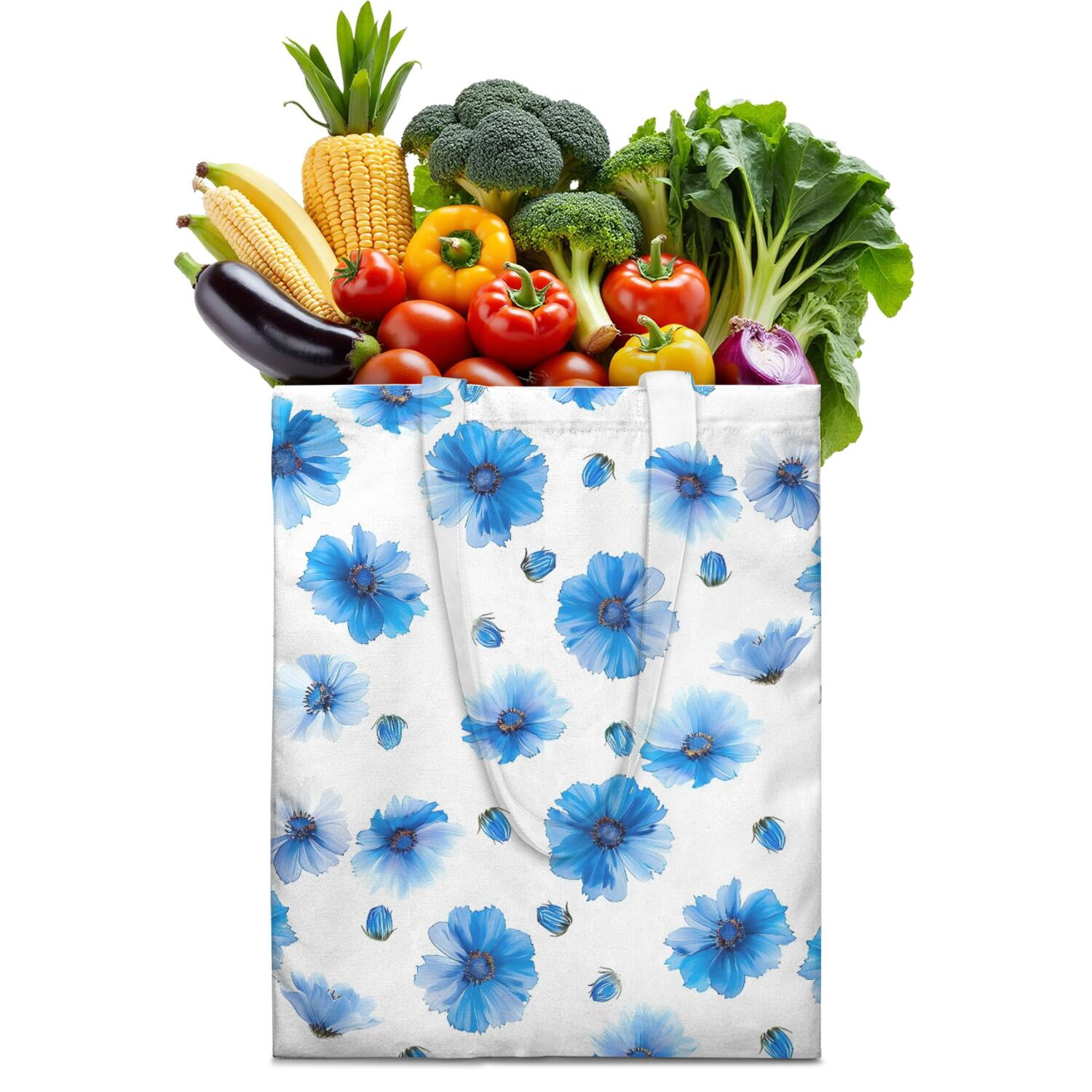 Abstract Floral Watercolor Foldable Tote Bag - Durable & Eco-Friendly ...