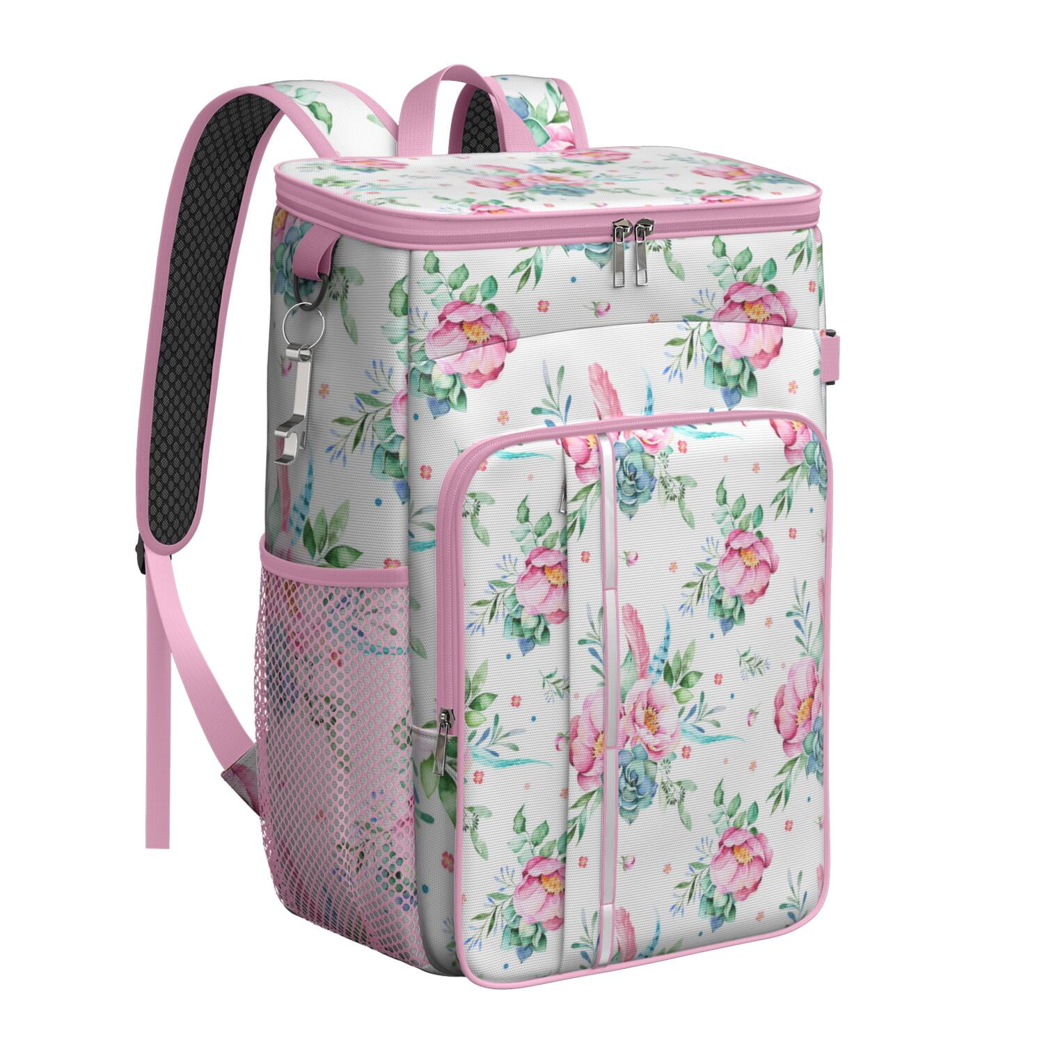 Abstract Floral Watercolor Garden Print Backpack Cooler - 20L High ...