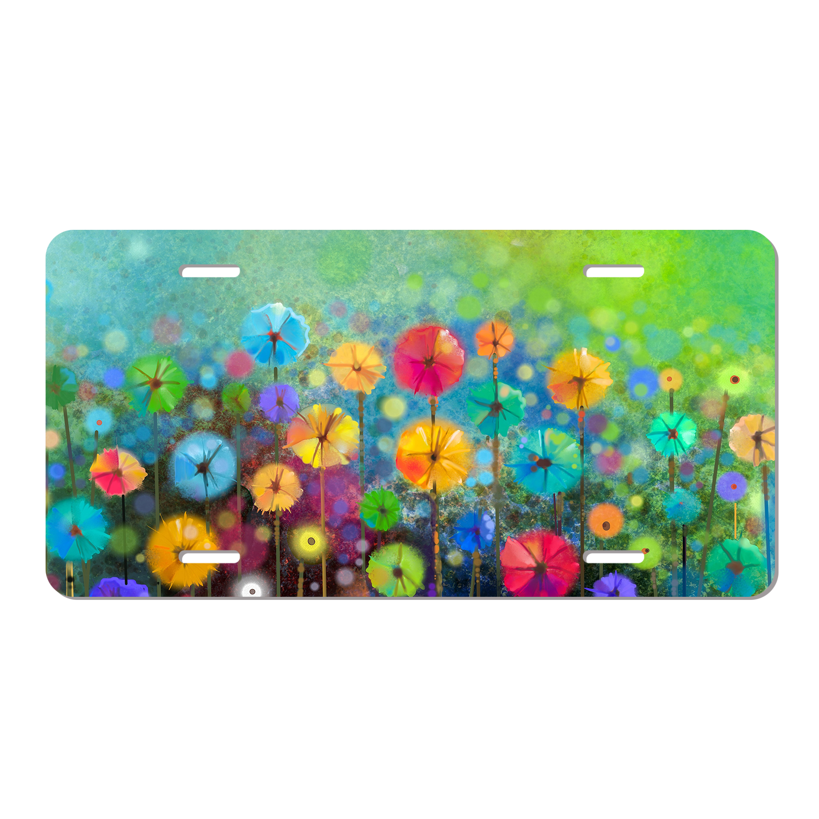 Abstract Floral Watercolor Painting License Plate Personalized License ...