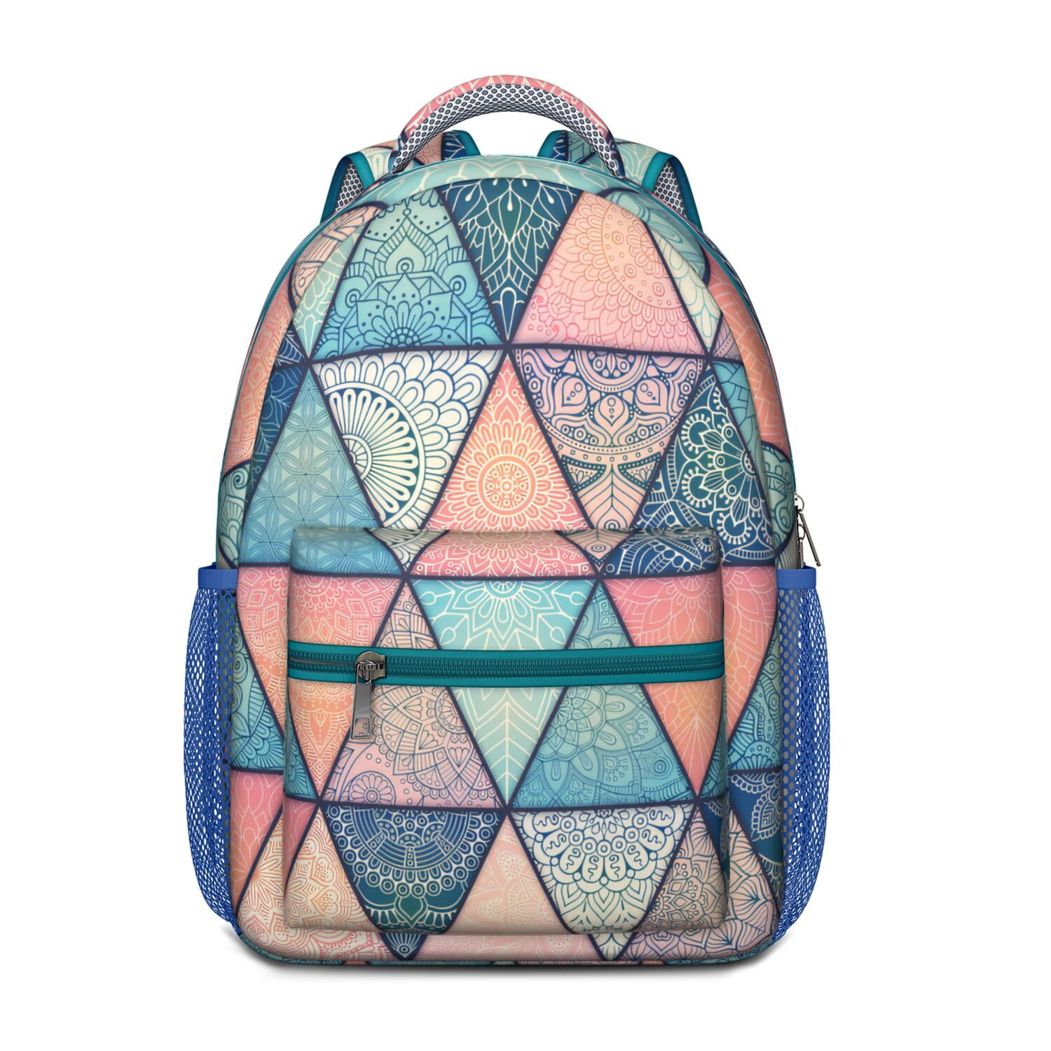 Abstract Floral Waterproof Backpack - Ergonomic & Durable for Teens ...