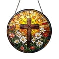 Abstract Floral Window Suncatcher – Sunset Glass Style Decor - Walmart.com